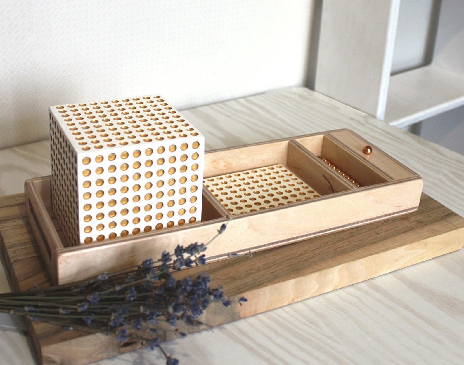 Montessori Golden Bead Material Number Learning Toy Homeschool | Etsy