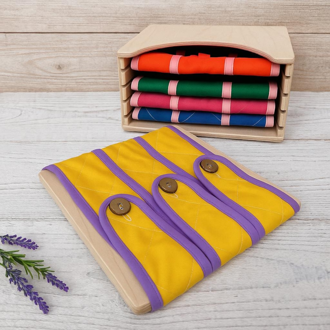 Montessori Dressing Frames With Stand, Practical Life, Buttons Snaps ...