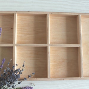 Wood Tray With Dividers, Tinker Tray, Sorting Tray, Partition Box Tray ...