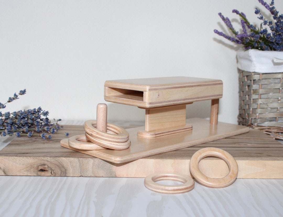 Montessori Sliding Box, Toddler Box With Sliding Discs Montessori ...