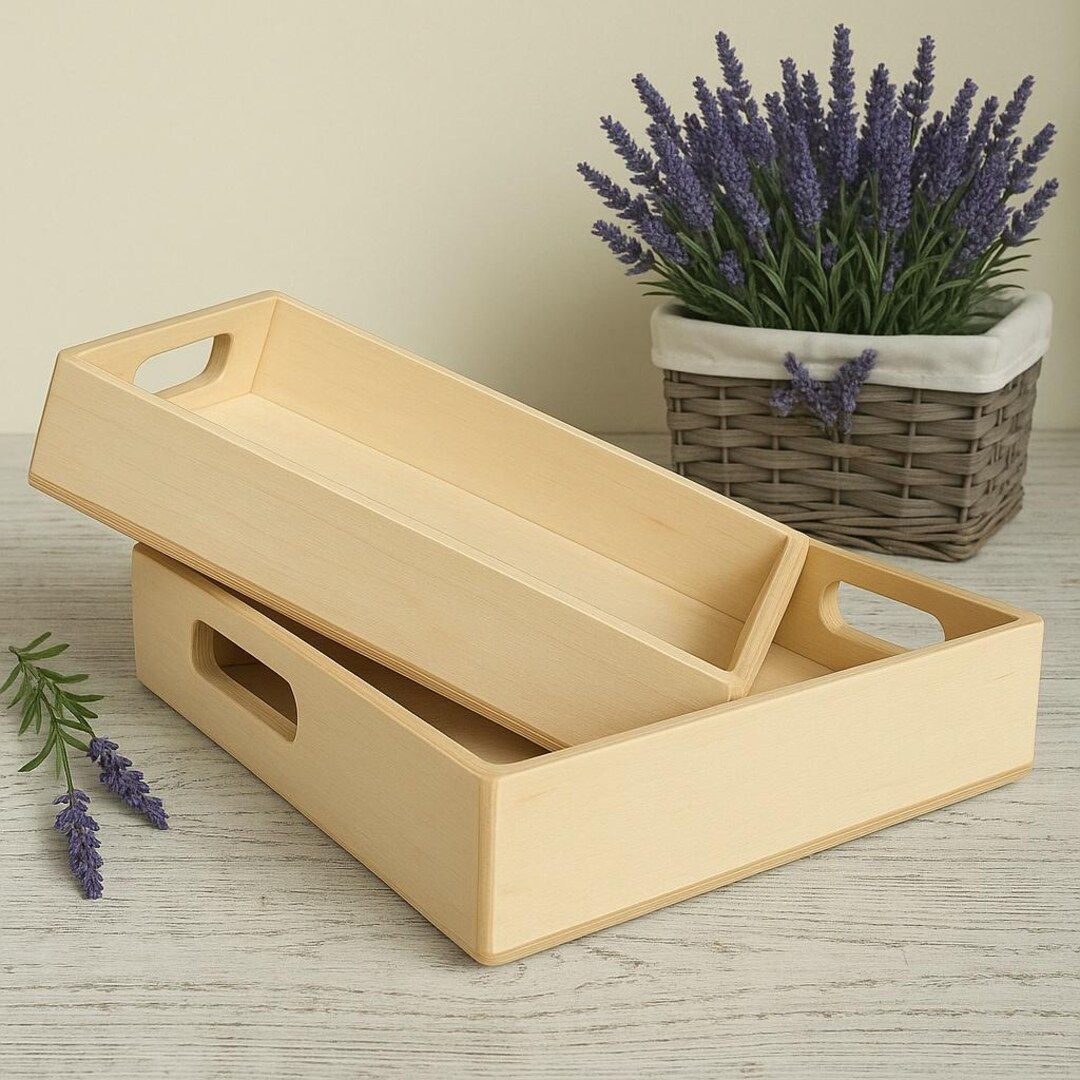 Educational Wooden Trays, Tray With Handles, Montessori Tray, Display ...
