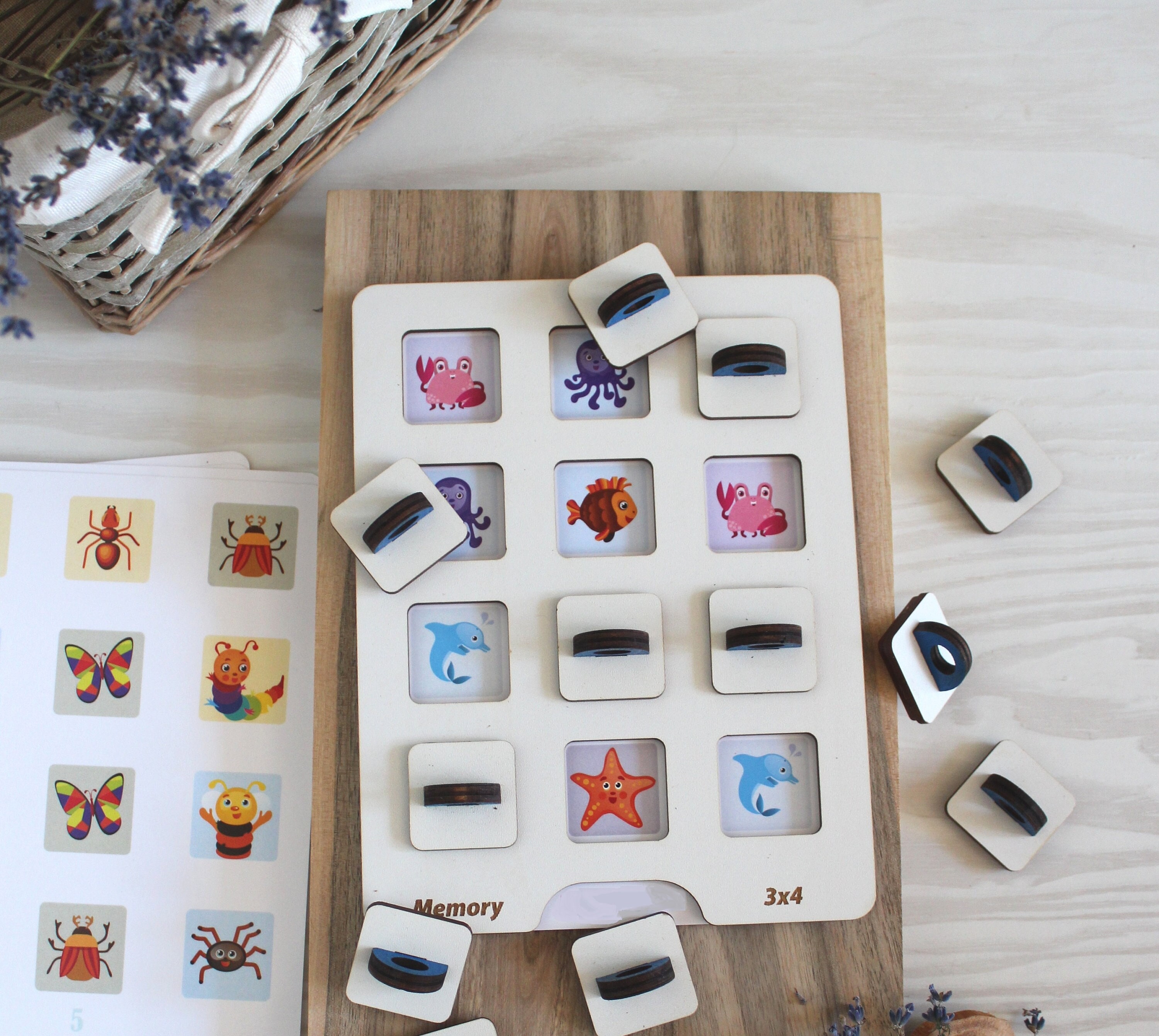 Wooden Memory Game Montessori Toys Memory Game for Kids - Etsy