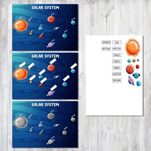 Solar System Matching Game, Busy Book, Solar System Activity for ...