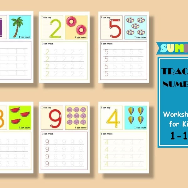 Montessori Learning Number Tracing - Etsy