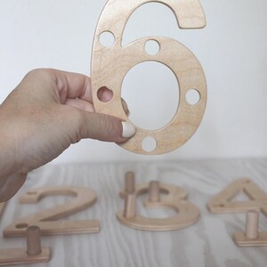 Wooden Number Peg Toy, Montessori Math Toy, Learning Number Toy ...