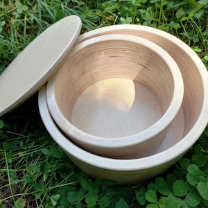 Round Storage Box With Lid, Wooden Box With Lid, Wood Round Box, Wood ...