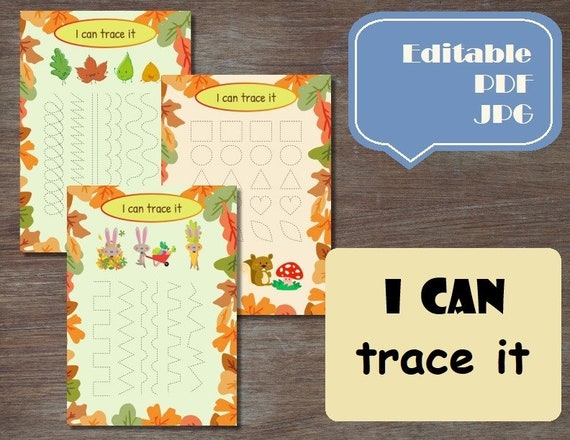 I Can Trace Tracing Worksheets Pre Handwriting Line Tracing - Etsy