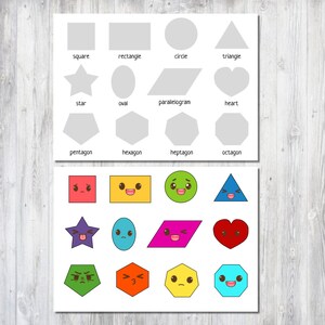 Shapes Matching Game, Shape Matching Activity for Toddlers, Learning ...