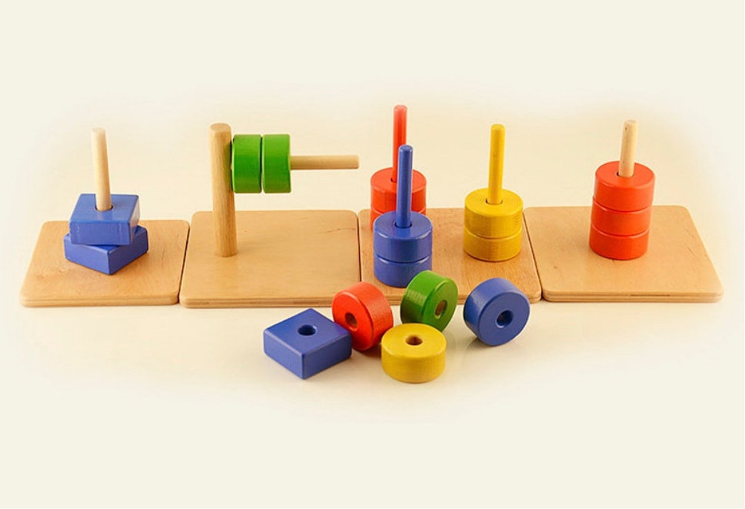 Montessori Stacker Stacking Toy Wooden Pyramid Stacking Toy Ring Stacker Classic Montessori Toy Toddlers Gift Montessori Baby Toys Waldorf Etsy