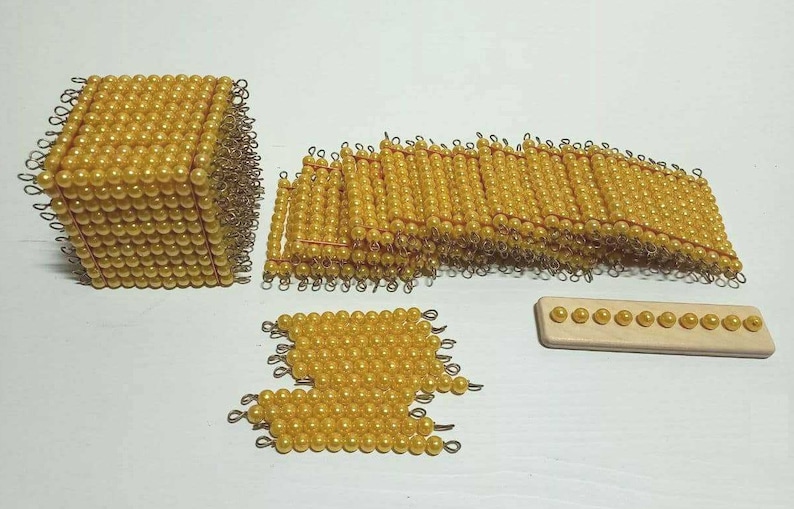 Montessori Golden Beads Montessori Toy Montessori Golden Mat - Etsy