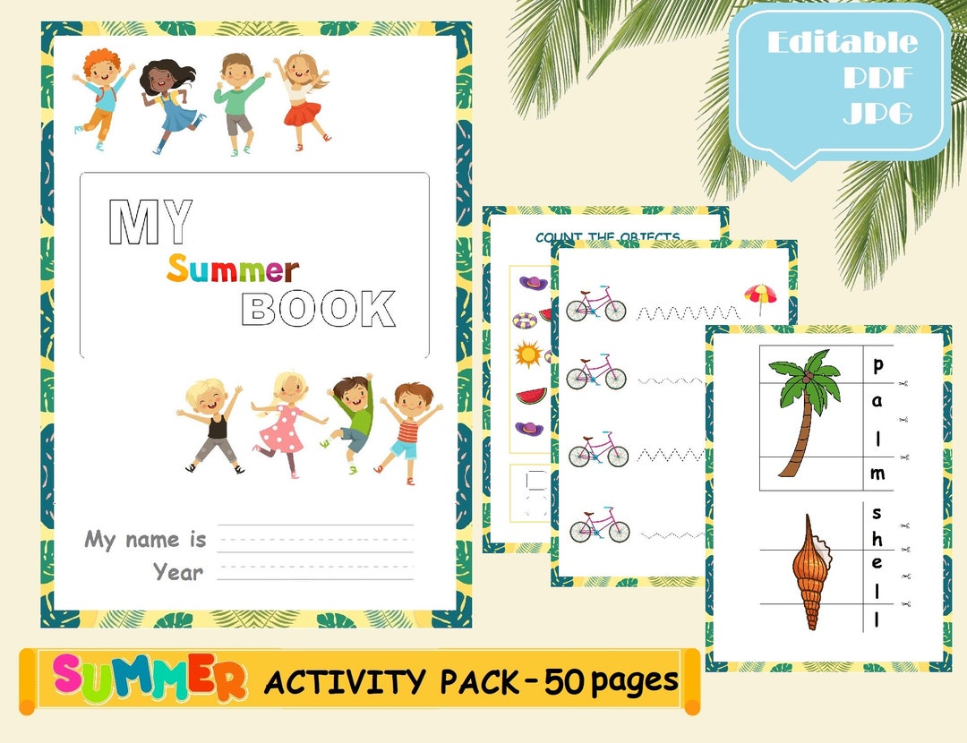 Summer Activity Pack Printable Summer Kids Activities Preschool ...