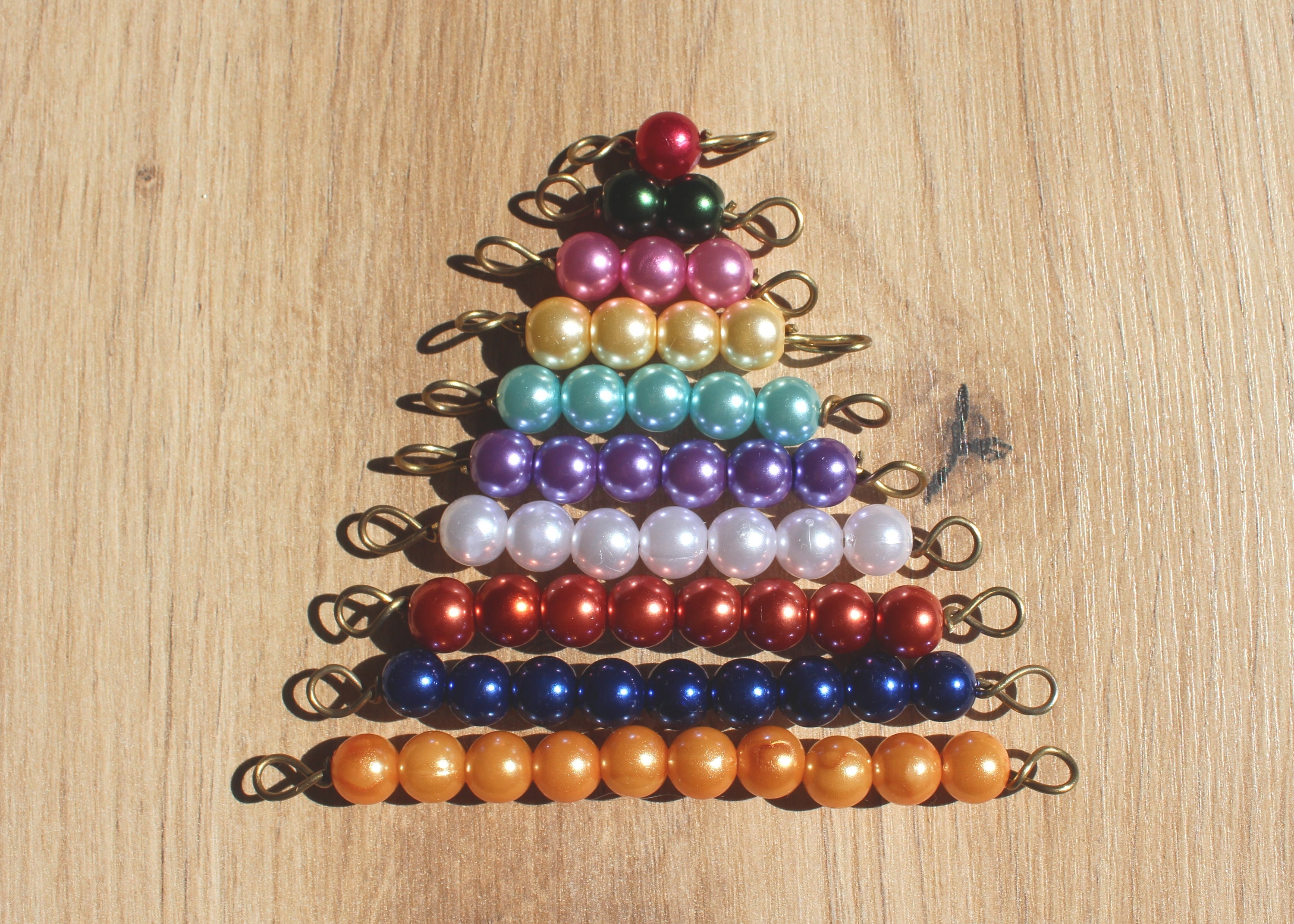 Montessori Colored Bead Stair Montessori Beads 1-10 Short - Etsy