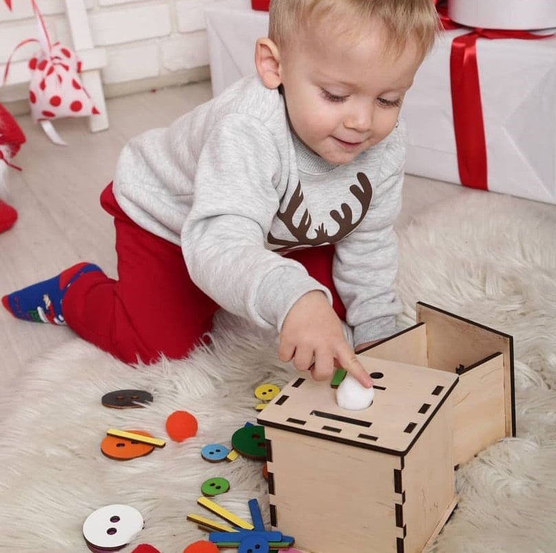 Wooden Sorting Montessori Box Shape Sorters Infant Coin Box - Etsy