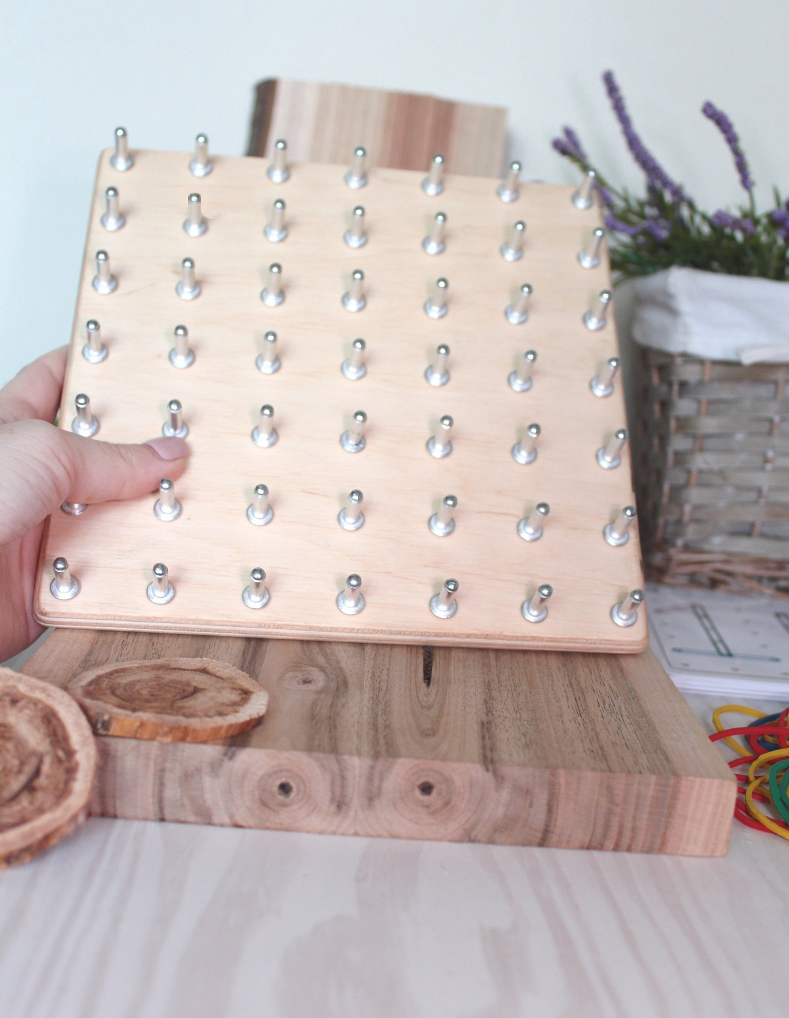 Geoboard Montessori Toys Wooden Board Christmas Gift - Etsy