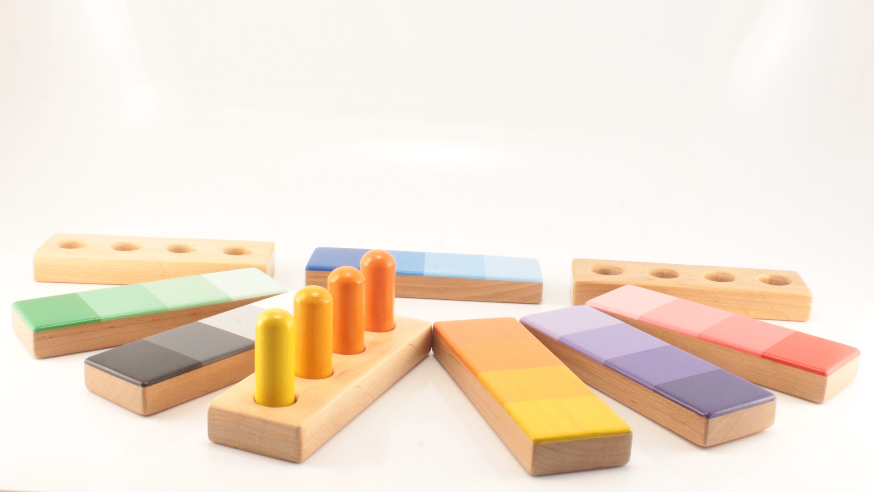 Wooden Peg Toy Montessori Toy Color Sorting Toy Wooden Toy - Etsy
