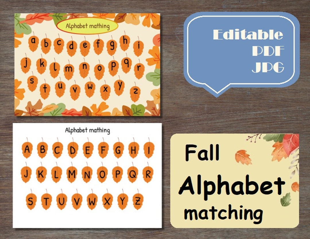 Fall Alphabet, Letters Digital Download, Fall Busy Book Montessori ...