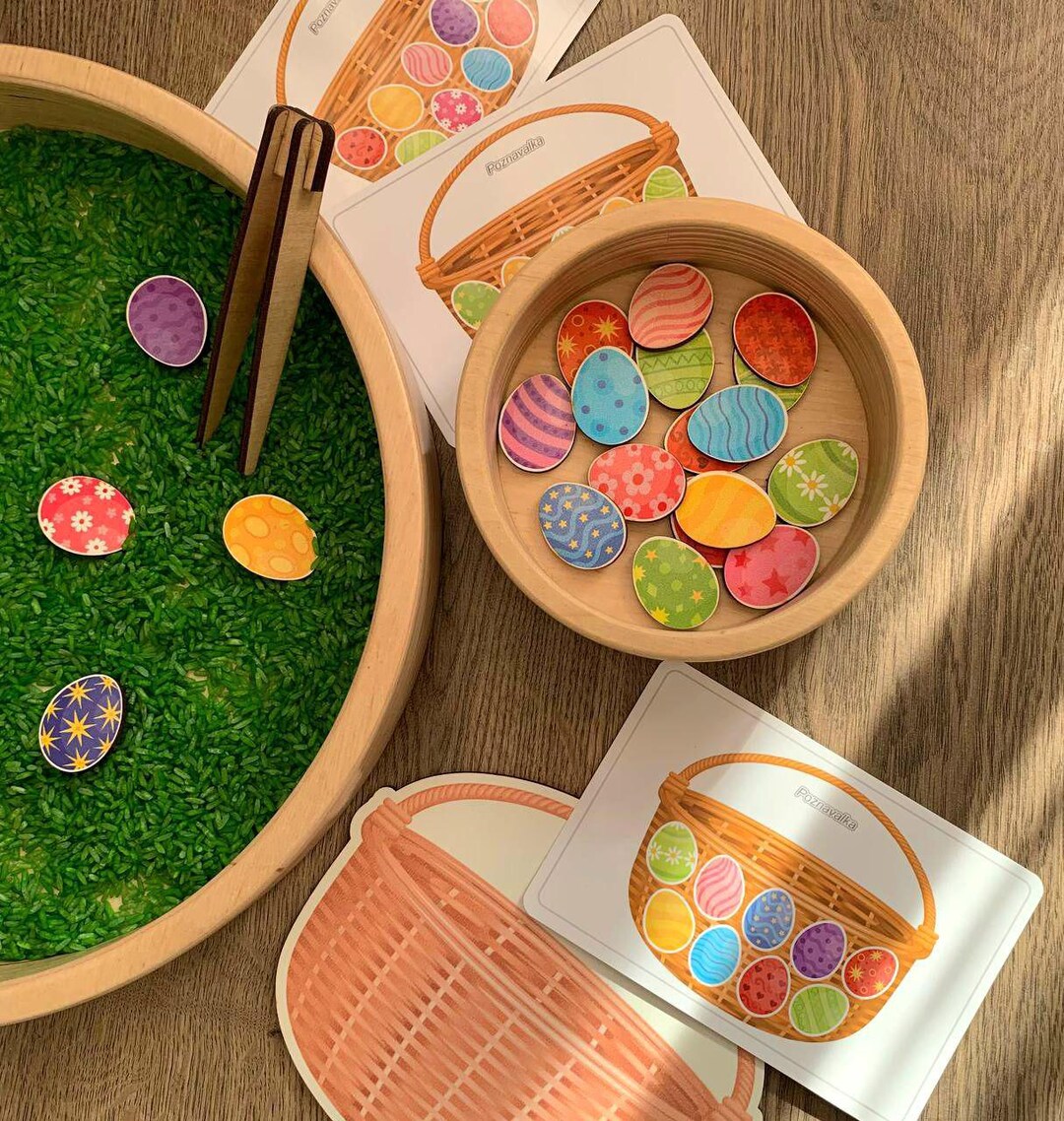 Easter Egg Wooden Toy, Easter Sensory Bin Filler, Sensory Toy, Sensory ...