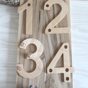Wooden Numbers Toy, Learning Math Toy, Montessori Math Set 1-10 Wooden ...