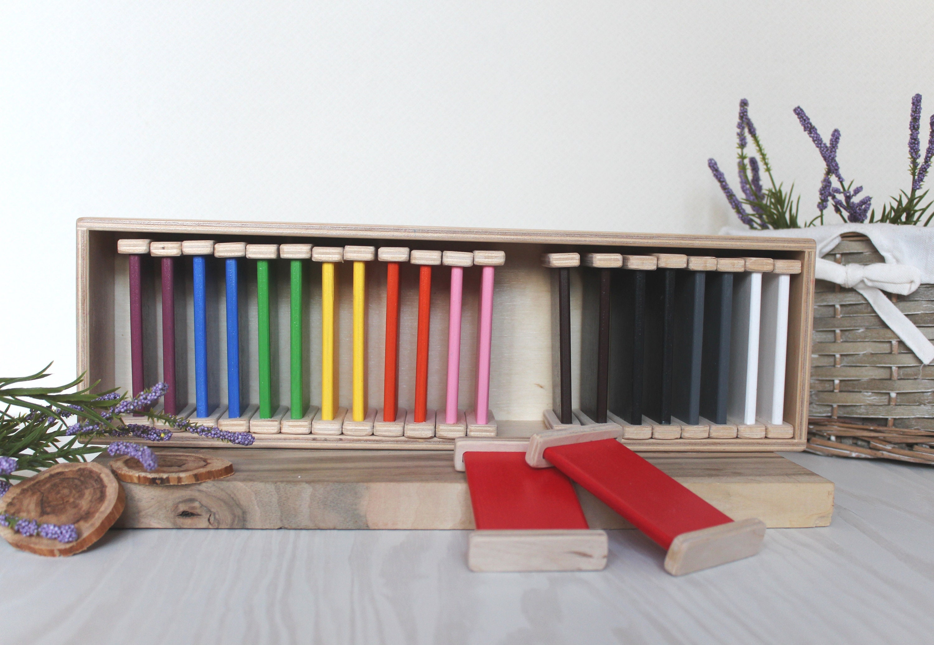 Montessori Colour Tablets Box 2 Waldorf Sensorial Material - Etsy