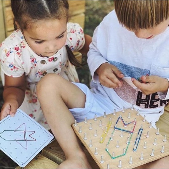 Geoboard Montessori Toys Wooden Board Christmas Gift | Etsy