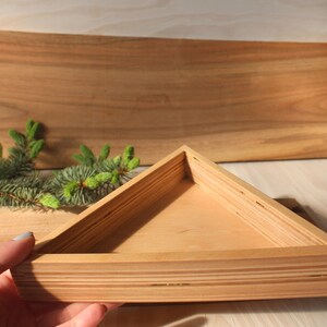 Wooden Tray, Montessori Tray, Triangle Sensory Tray Sorting Tray Wooden ...