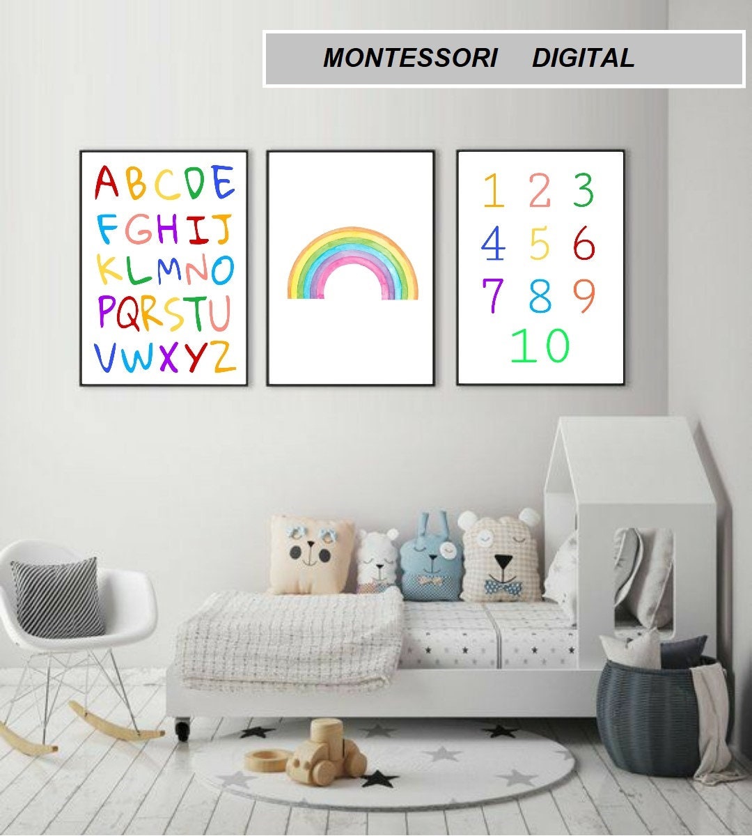 Montessori Digital Rainbow Poster Montessori Download | Etsy