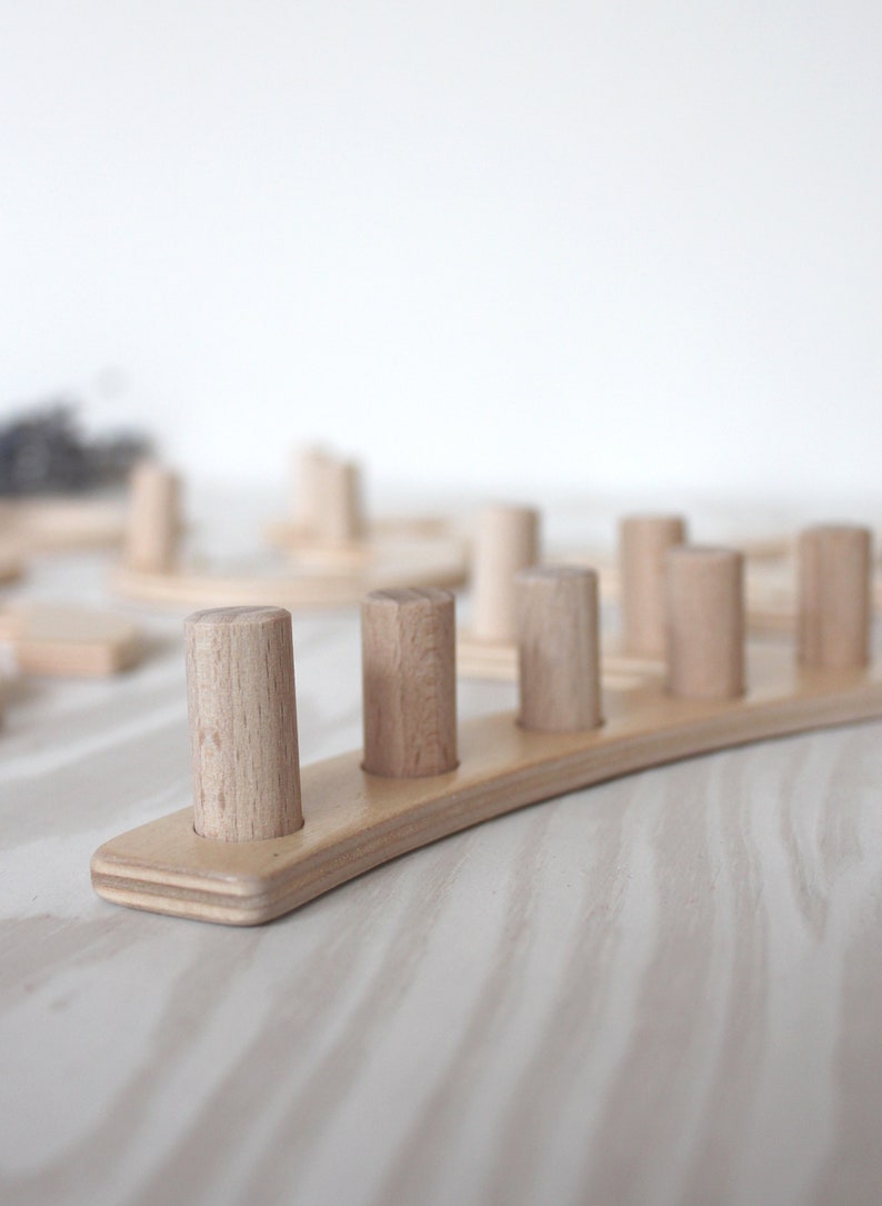 Wooden Numbers Pegs Preschool Montessori Class Home School - Etsy