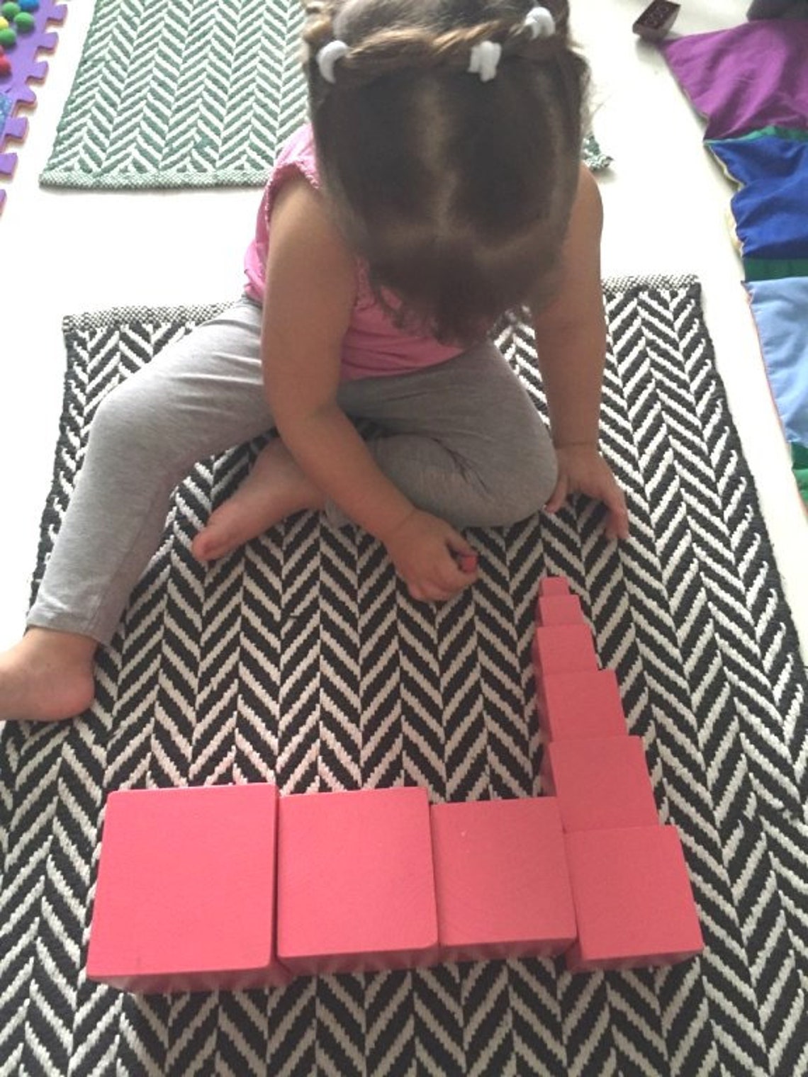 Montessori Pink Tower Montessori Homeschool Preschool - Etsy