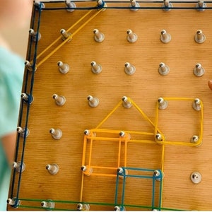 Geoboard Montessori Toys Wooden Board Christmas Gift - Etsy