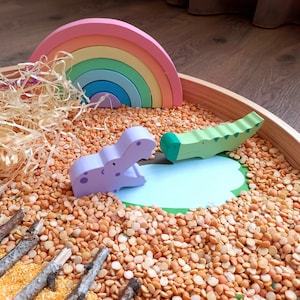 African Animals Sensory Set With Tray, Sensory Tray, Montessori Toy ...