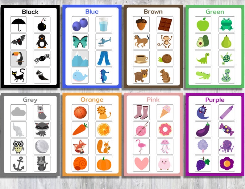 Color Matching Game, Color Sorting Game, Montessori Digital, Preschool ...