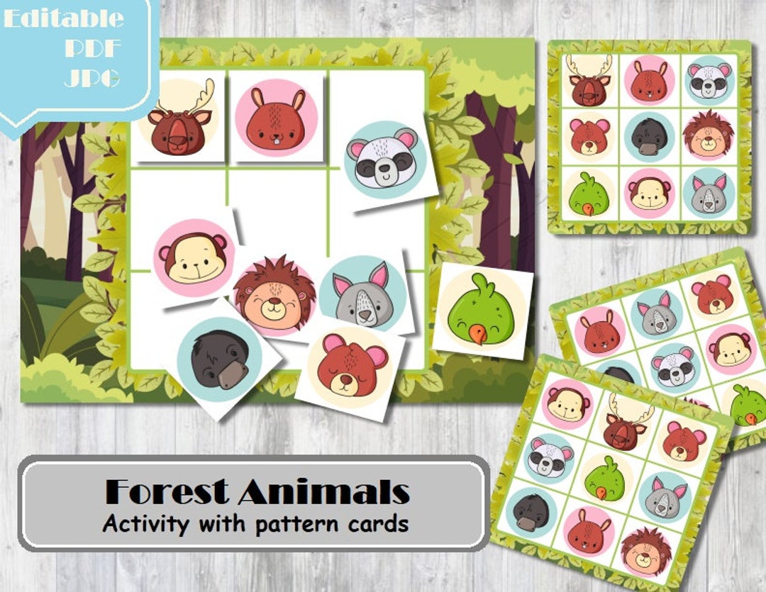 Fortest Animals Pattern Activity, Pattern Strips, Forest Animals ...