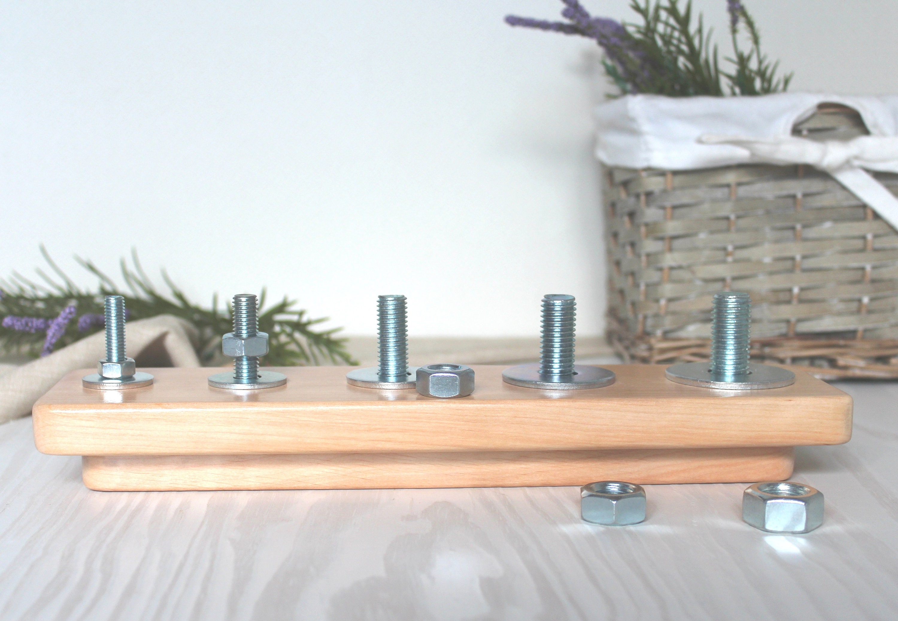 Montessori Screw Bolt Board Children Activity Board Toddler Gifts ...