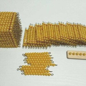 Montessori Golden Beads, Montessori Toy, Montessori Golden Mat ...