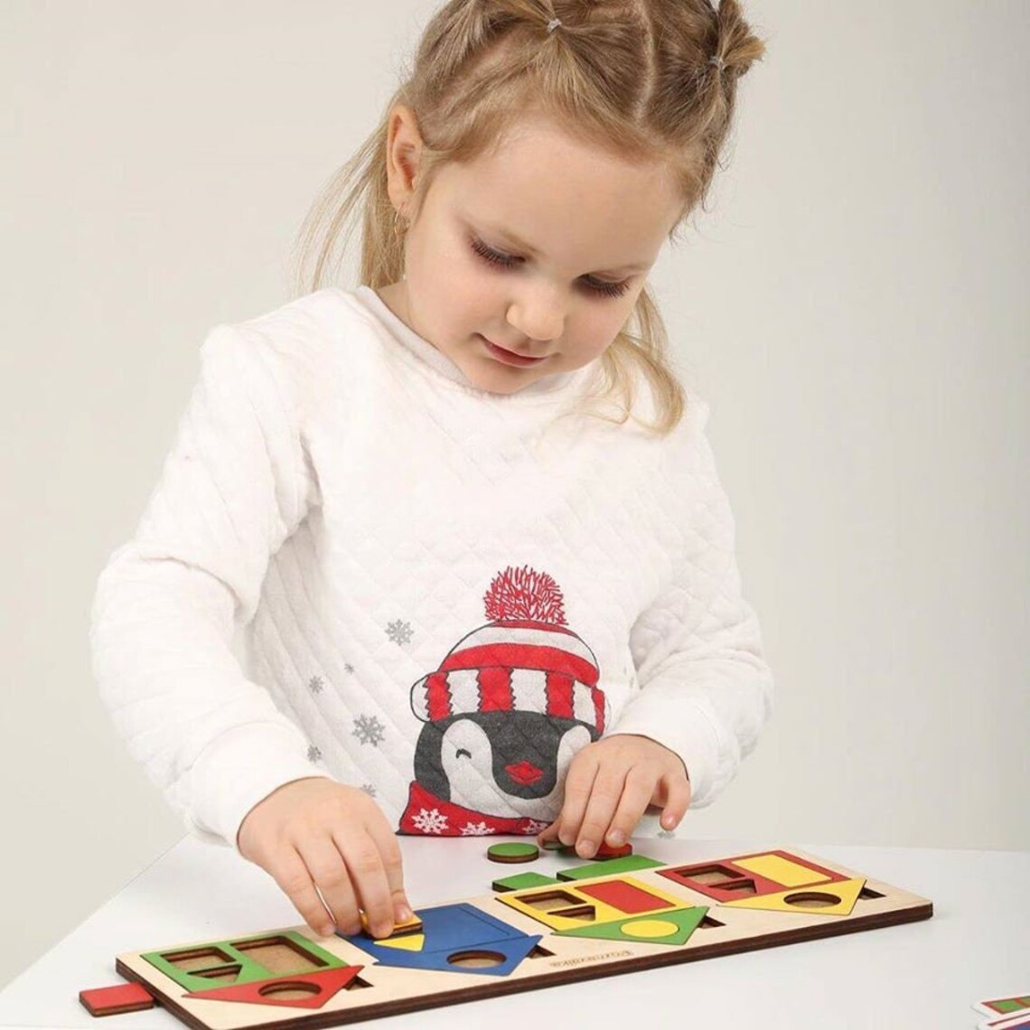 Wooden Toys With Pattern Cards Preschool Baby Gifts Birthday - Etsy