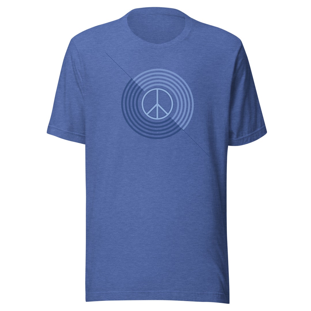 The Blues - Peace on Heather True Royal Unisex T-shirt, Geometric ...