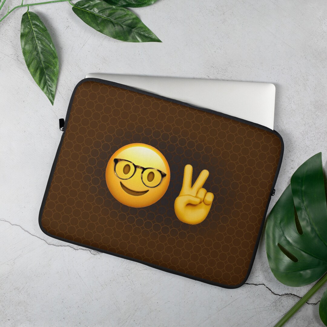 Geek Smiley Peace Sign Laptop Sleeve - Etsy