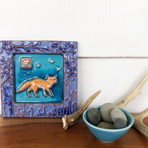 Handmade Ceramic Woodland Creatures Hare Tile - Etsy