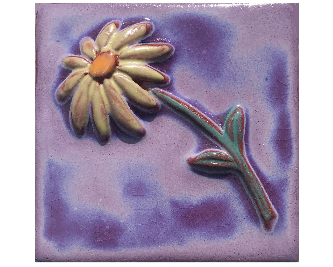 Handmade Small Daisy Tile - Etsy