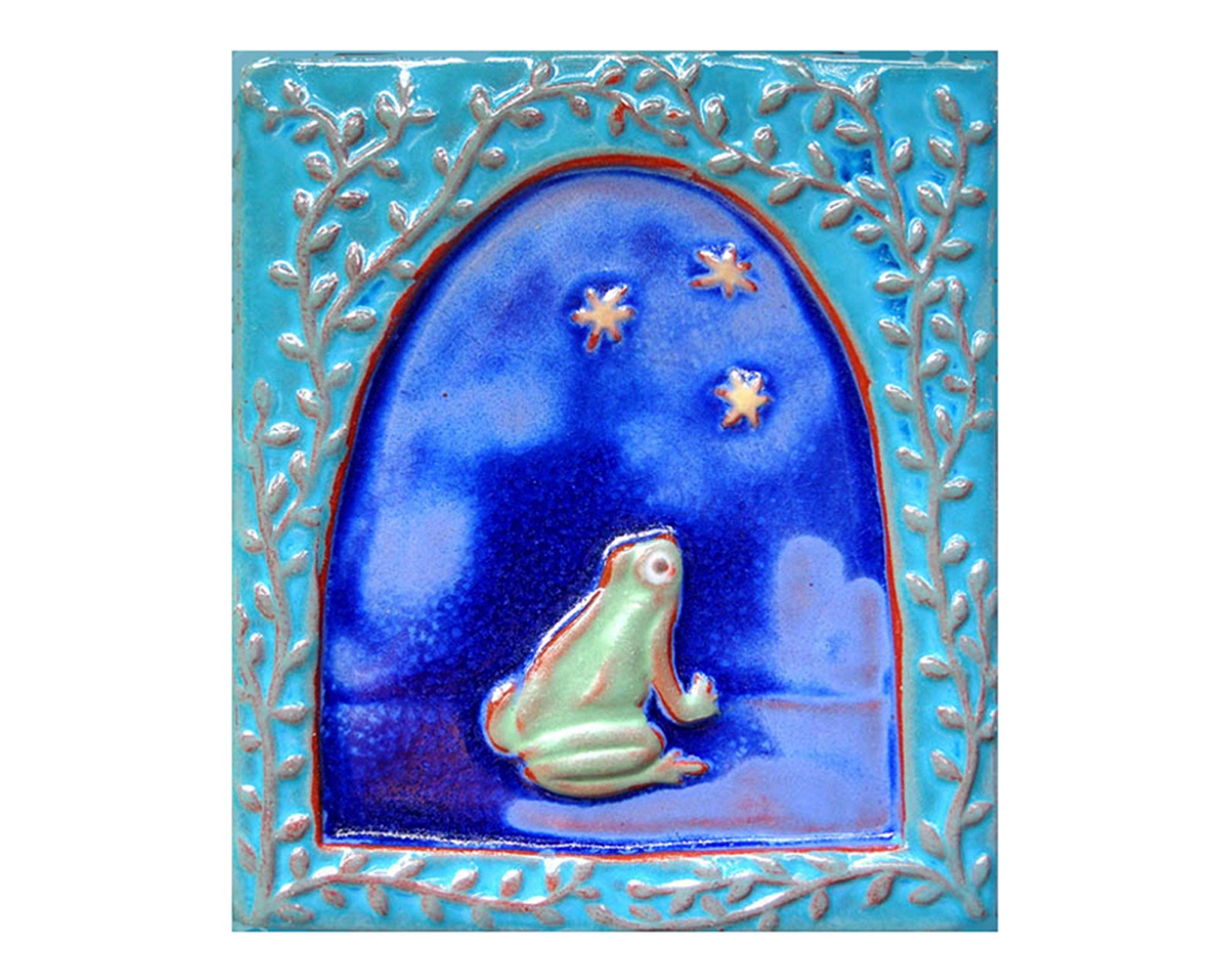 Handmade Ceramic Animal Icons Frog Tile - Etsy