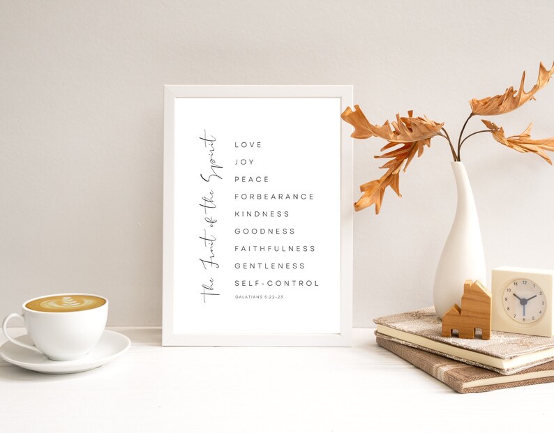 The FRUIT of the SPIRIT | Digital Wall Art | Christian Bible Verse ...