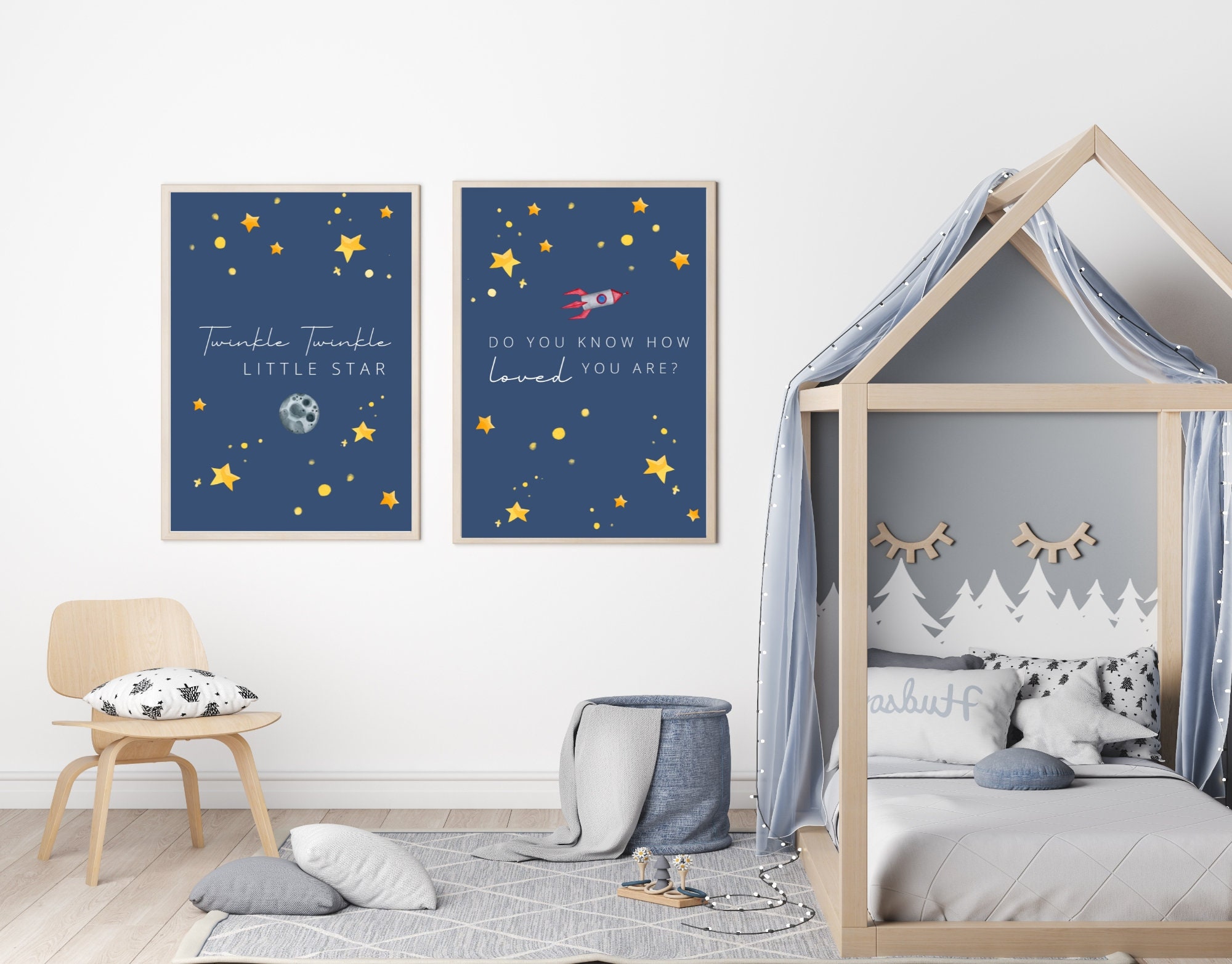 SET OF TWO | Twinkle Twinkle Little Star, Do You Know How Loved You Are ...