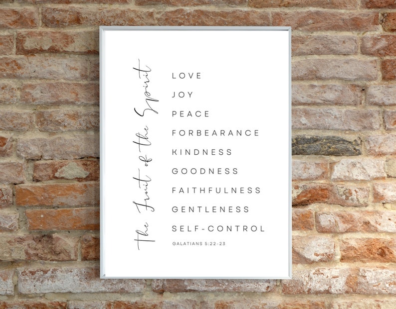 The FRUIT of the SPIRIT | Digital Wall Art | Christian Bible Verse ...