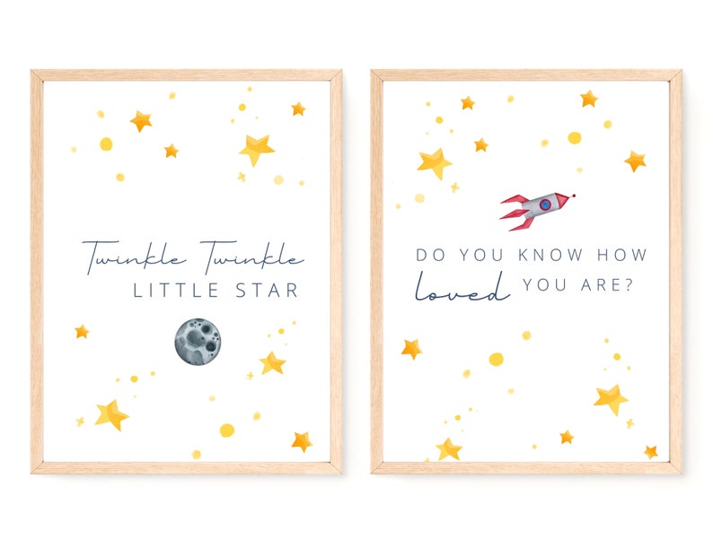 SET OF TWO | Twinkle Twinkle Little Star, Do You Know How Loved You Are ...