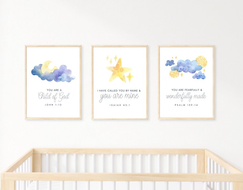 SET OF THREE | Christian Verse Children | Space Themed Digital Download ...