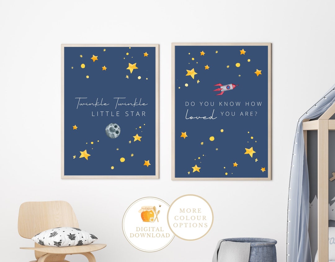 SET OF TWO | Twinkle Twinkle Little Star, Do You Know How Loved You Are ...