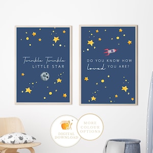 SET OF TWO | Twinkle Twinkle Little Star, Do You Know How Loved You Are ...