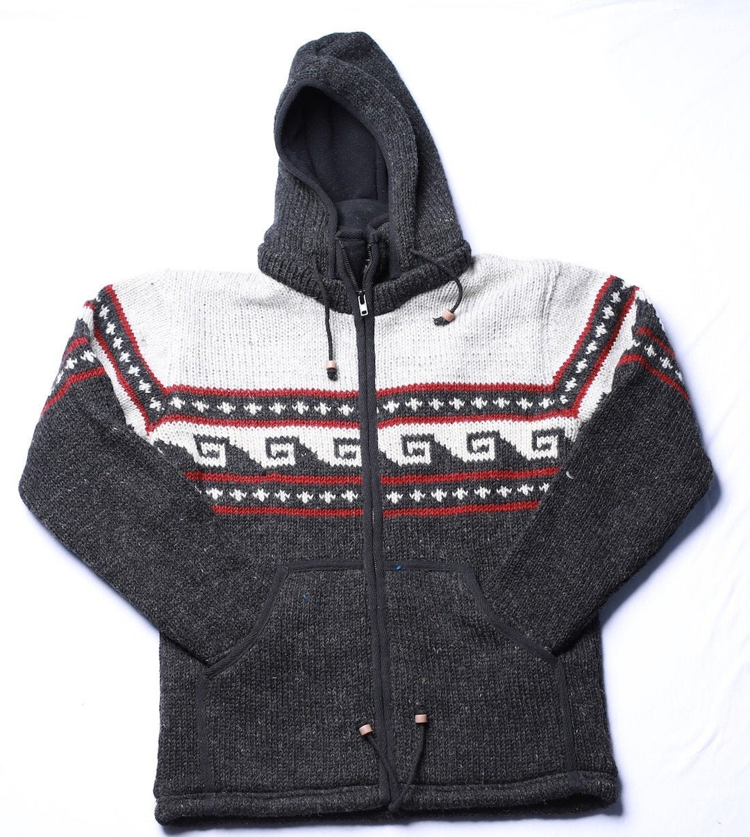 Black & White Coloured Woolen Jacket Made With Pure Wool A Classic ...