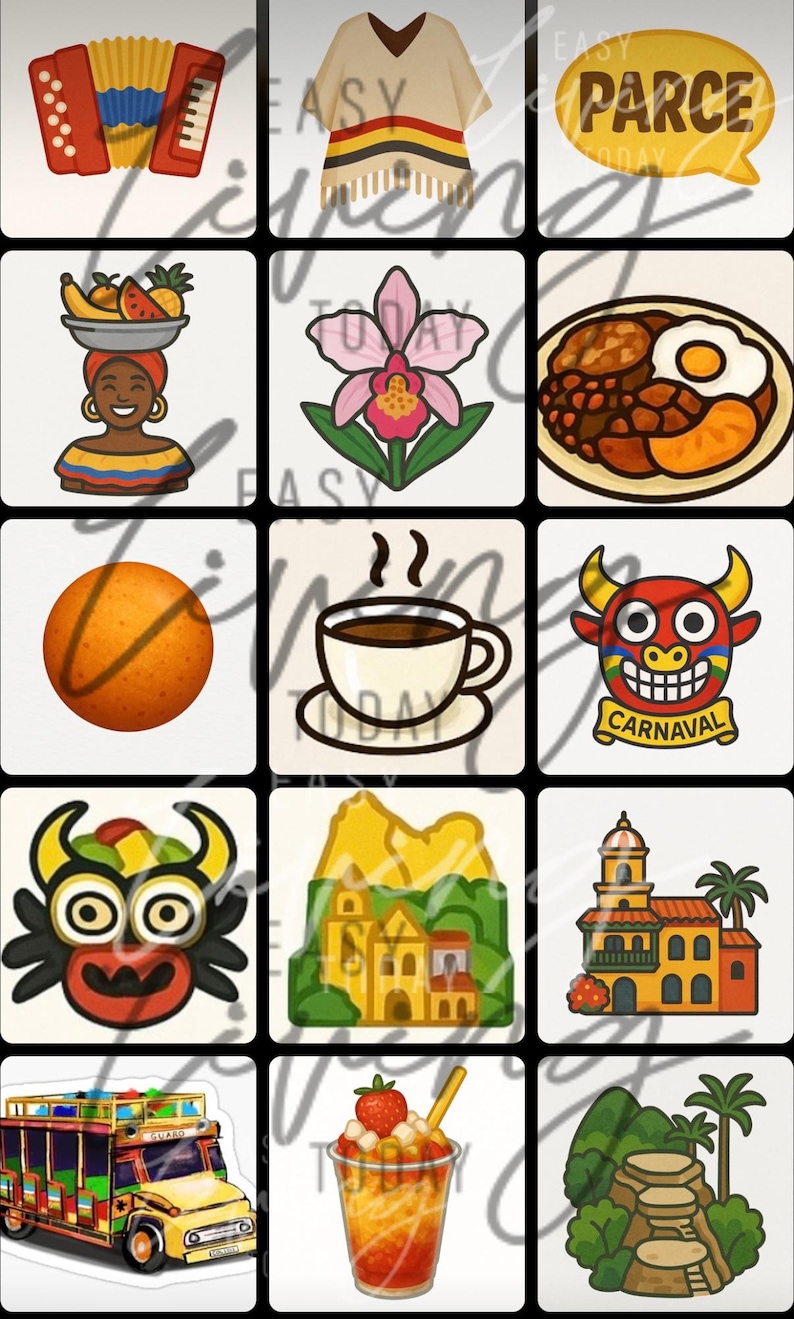 Colombian Culture Emoji Pack: iPhone Stickers (digital Download) - Etsy
