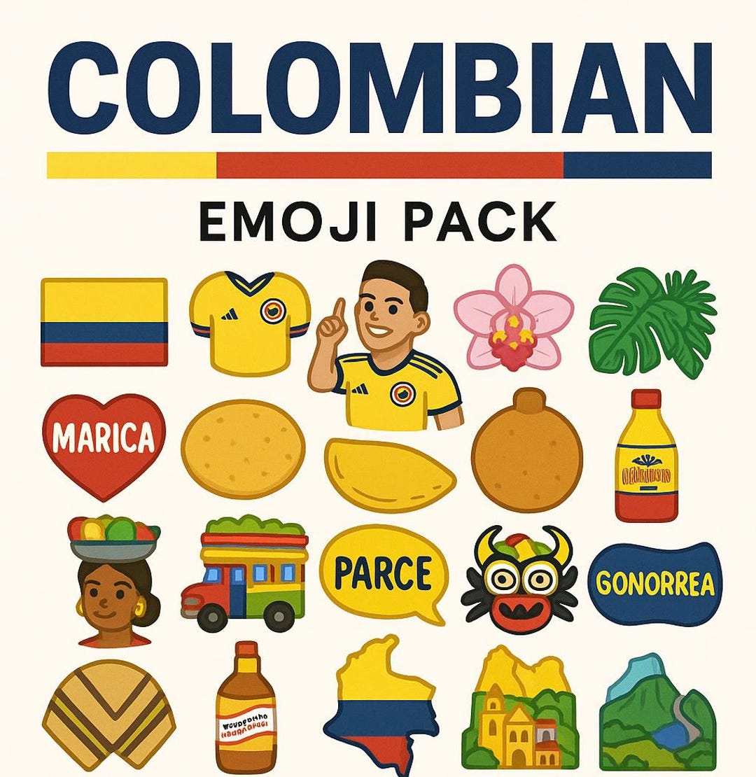 Colombian Culture Emoji Pack: iPhone Stickers (digital Download) - Etsy
